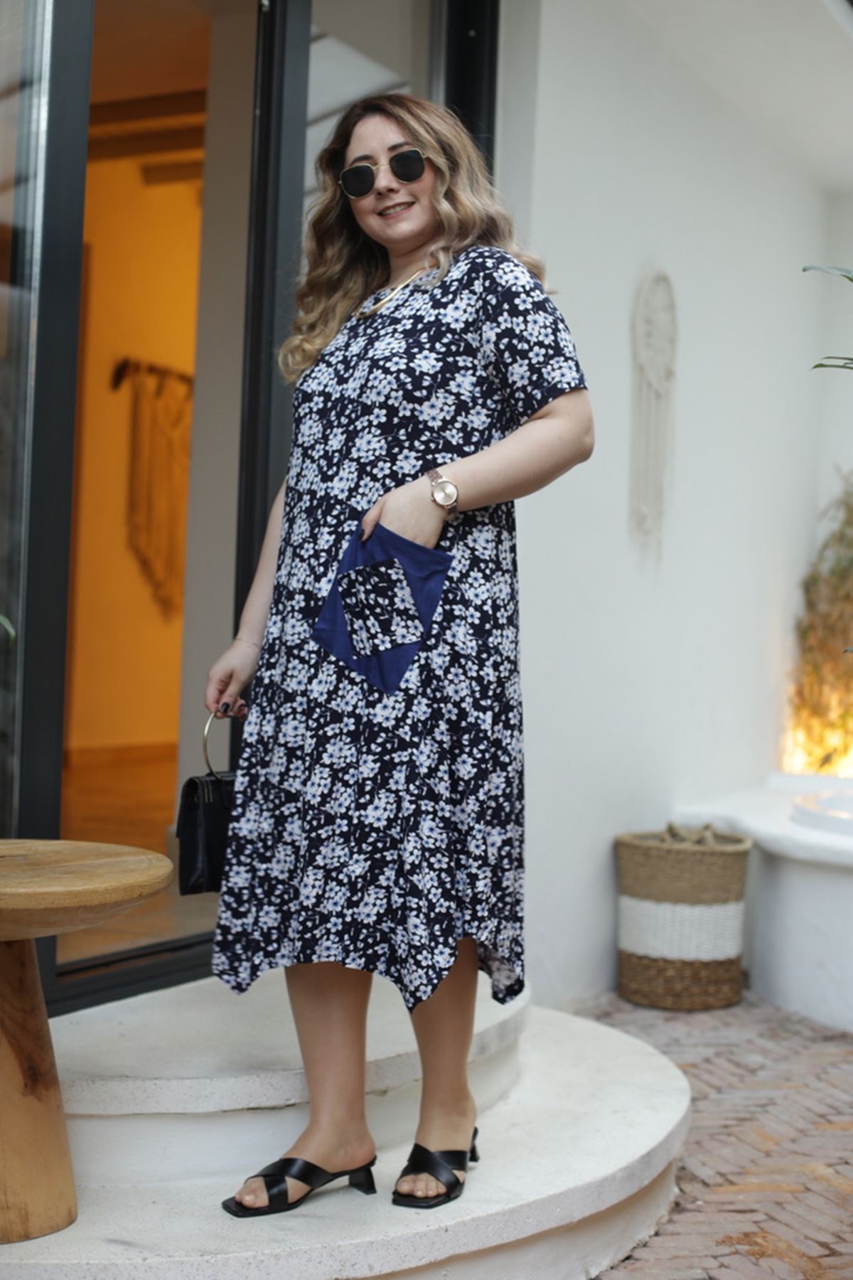 Renkte Butik-RENKTE CEPLİ ESNEK GENİŞ KESİM ELBİSE, RNK210574DSN20 Renkte Butik-RENKTE CEPLİ ESNEK GENİŞ KESİM ELBİSE, RNK210574DSN20